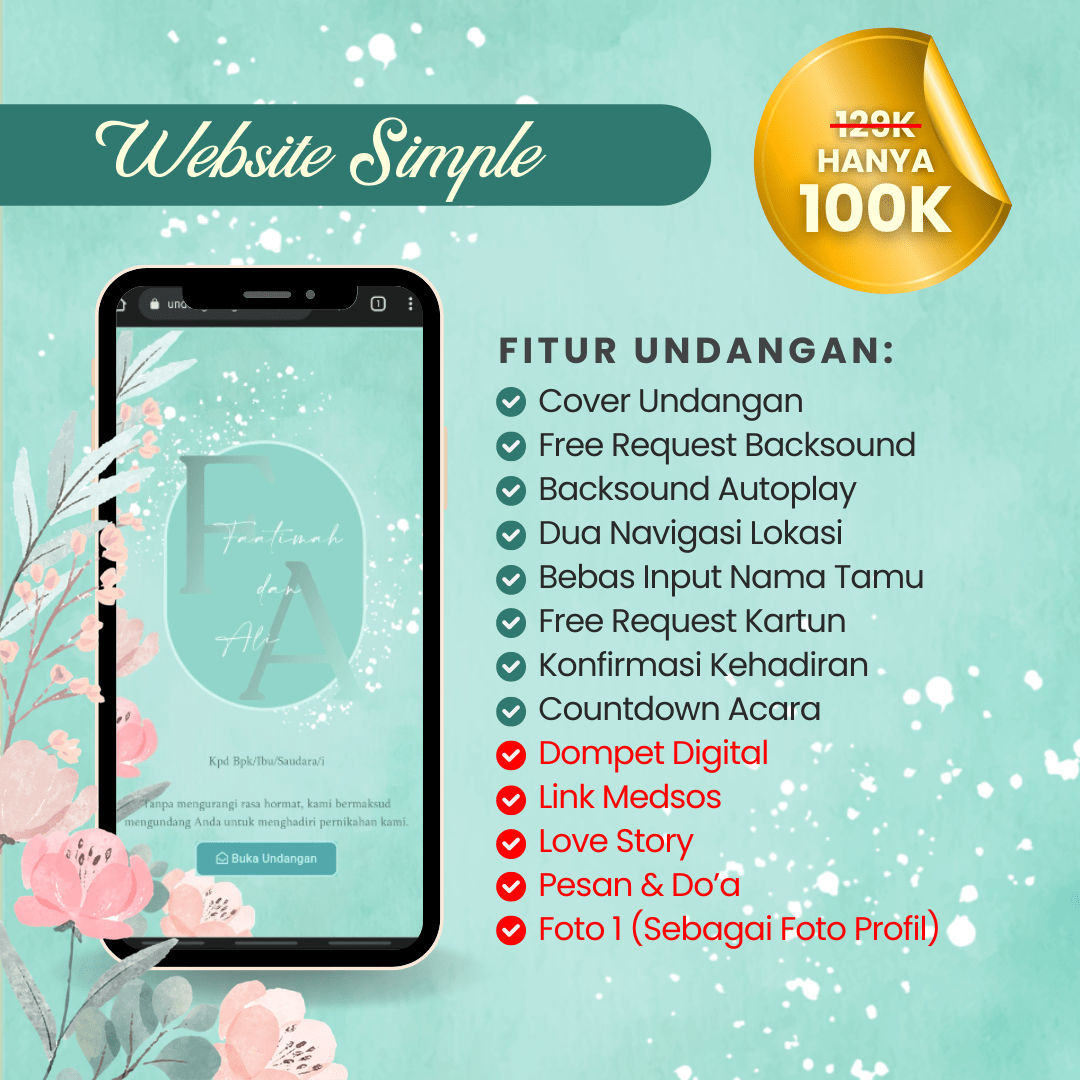 Katalog Undangan Simple - di UndanganDigital.Com